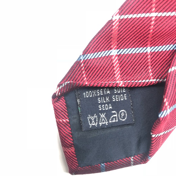 Burberry | Accessories | Burberry London Checkered Red Tie | Poshmark